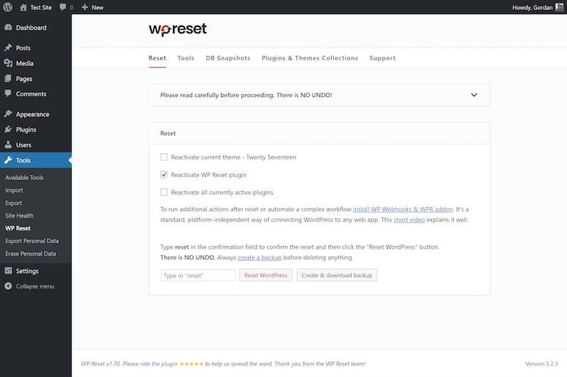 How To Reset Wordpress With Or Without A Plugin Wpgiz